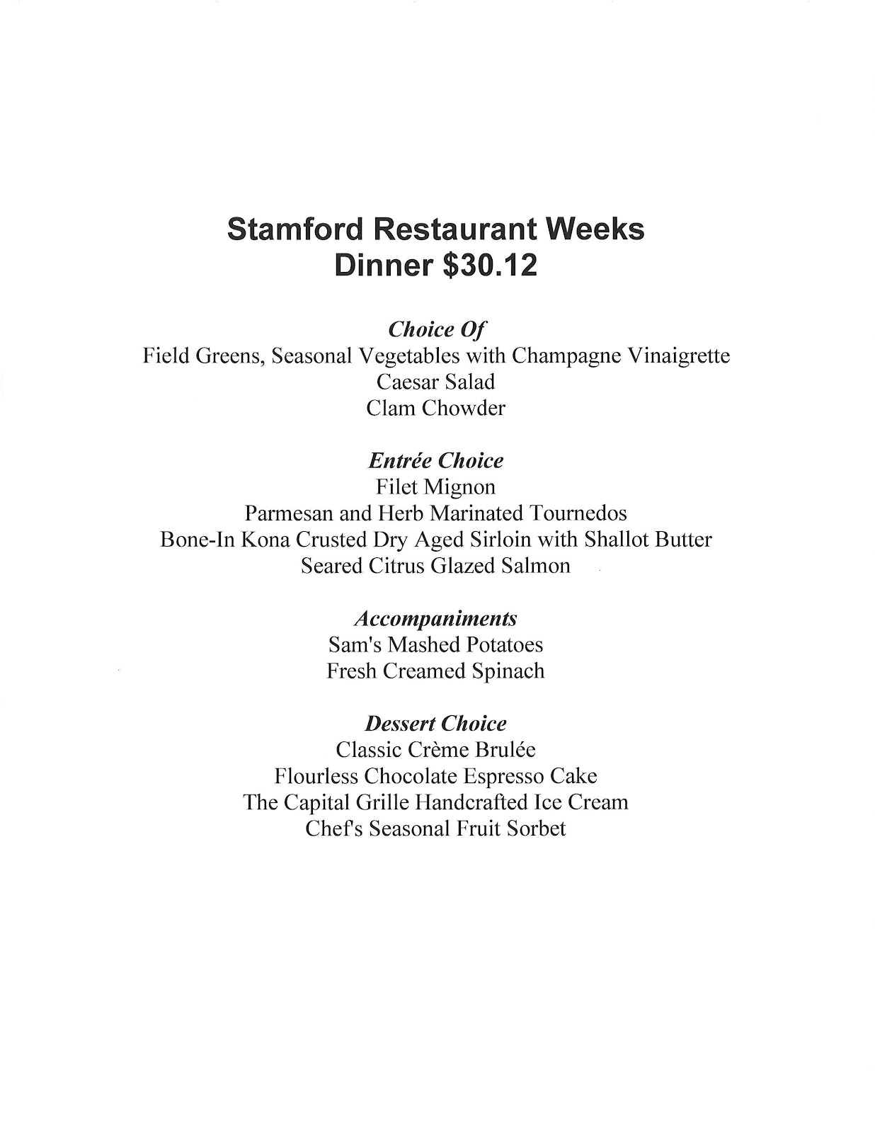 Stamford Downtown Events: Capital Grille for lunch?