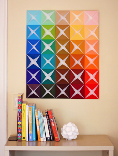 Make easy DIY wall art from folded paper | How About Orange