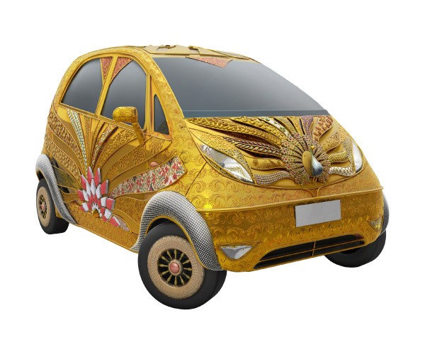 SONI ARTS: GOLD NANO : Ratan Tata unveils gold jewellery car