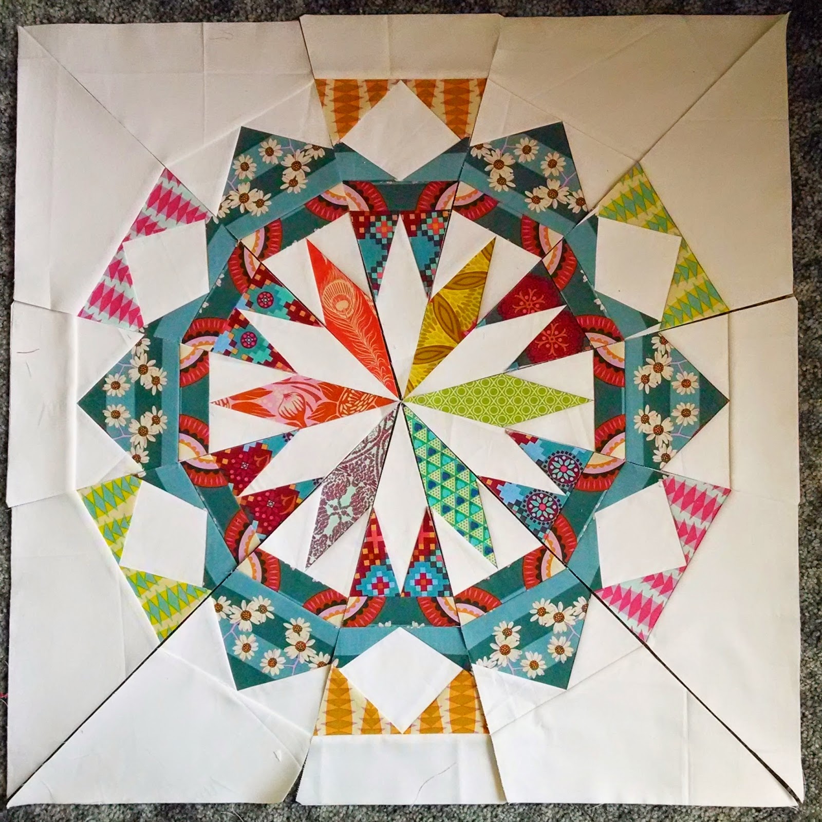from blank pages...: Celestial Star QAL: JOIN WEDGES & CREATE A QUILT BLOCK
