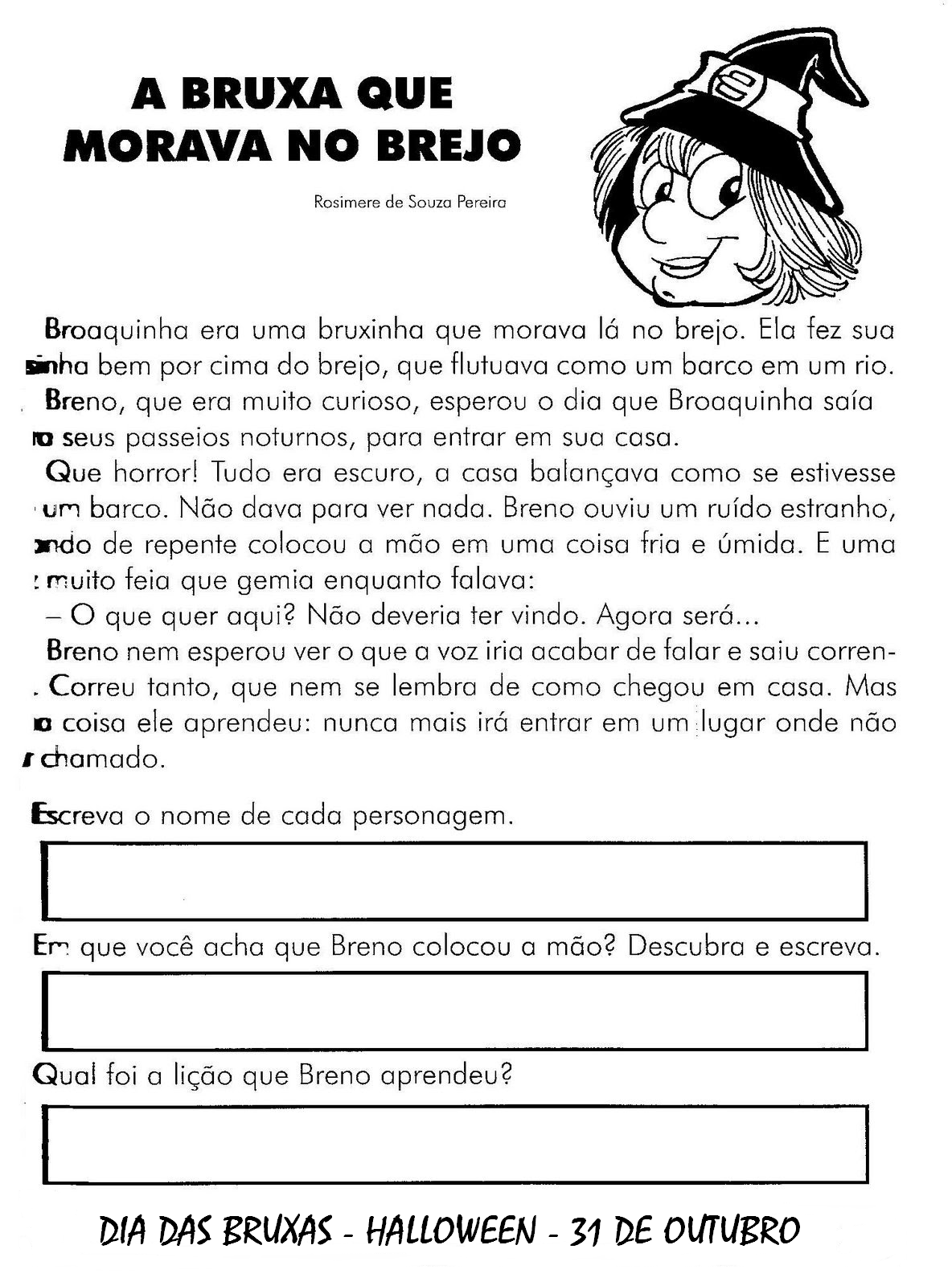 Pedagogas da paz: Atividade dia das Bruxas - halloween