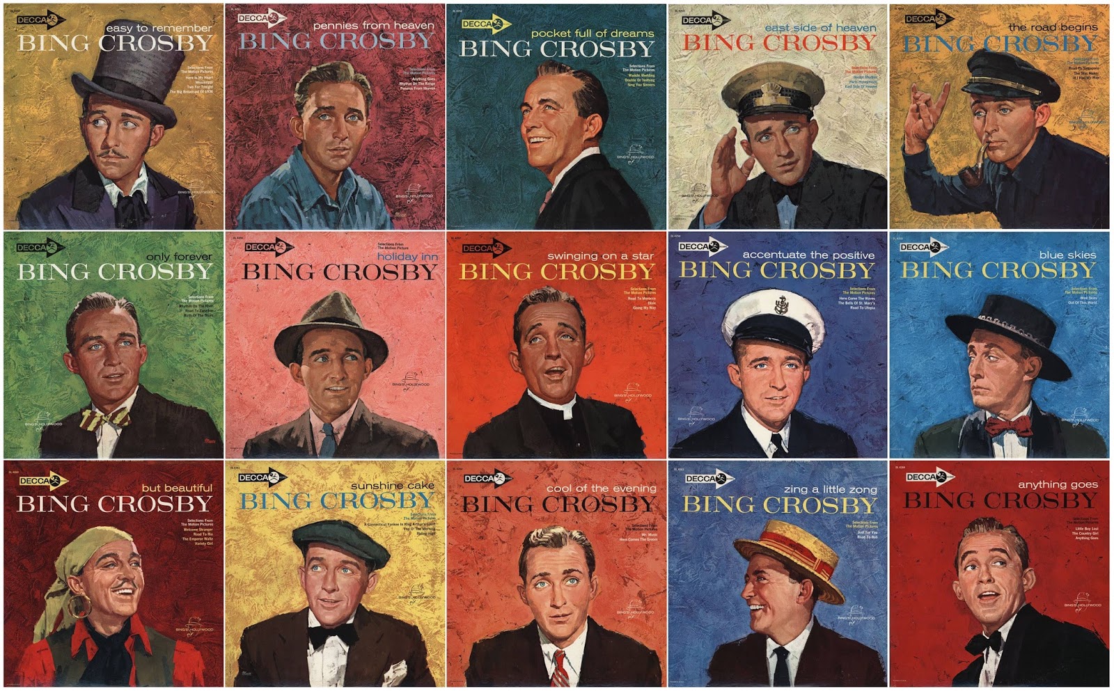Contemplations on Classic Movies and Music: Bing Crosby Records and ...