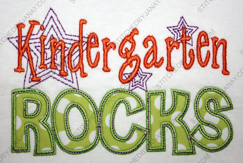 Stitched By Janay: Kindergarten Rocks!
