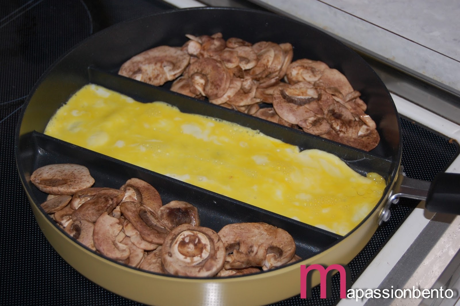 Ma passion bento: Poêle 3 compartiments (ou triple pan) et induction....