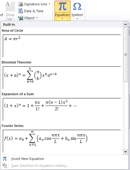 Catatan Sederhana: Pengetahuan Equation Di Ms Word