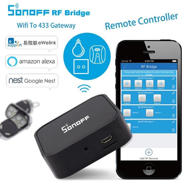 American Deals: SONOFF® RF Bridge WiFi 433 MHz, Replacement Smart Home ...