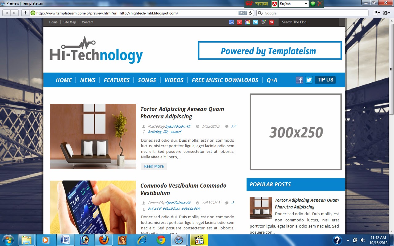 Most Free Premium Blogger Templates ... - Example Blog Tips and Hack ...