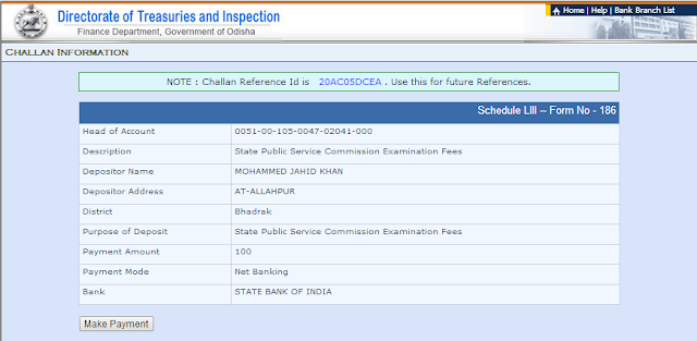 How To Make Online Treasury Challan Form in Odisha - Capital Jobs