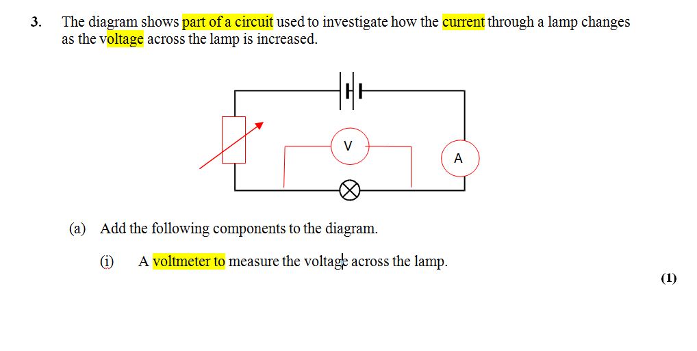 Y11 Additional GCSE Physics: End of Unit Test Electricity
