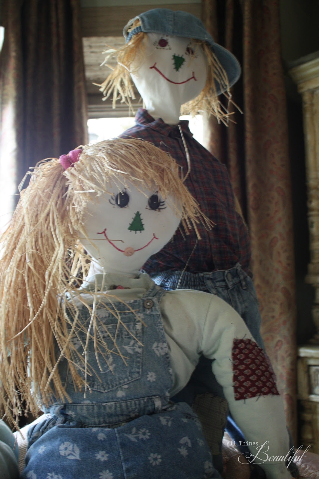 All Things Beautiful: Tabletop {Keepsake} Scarecrows DIY