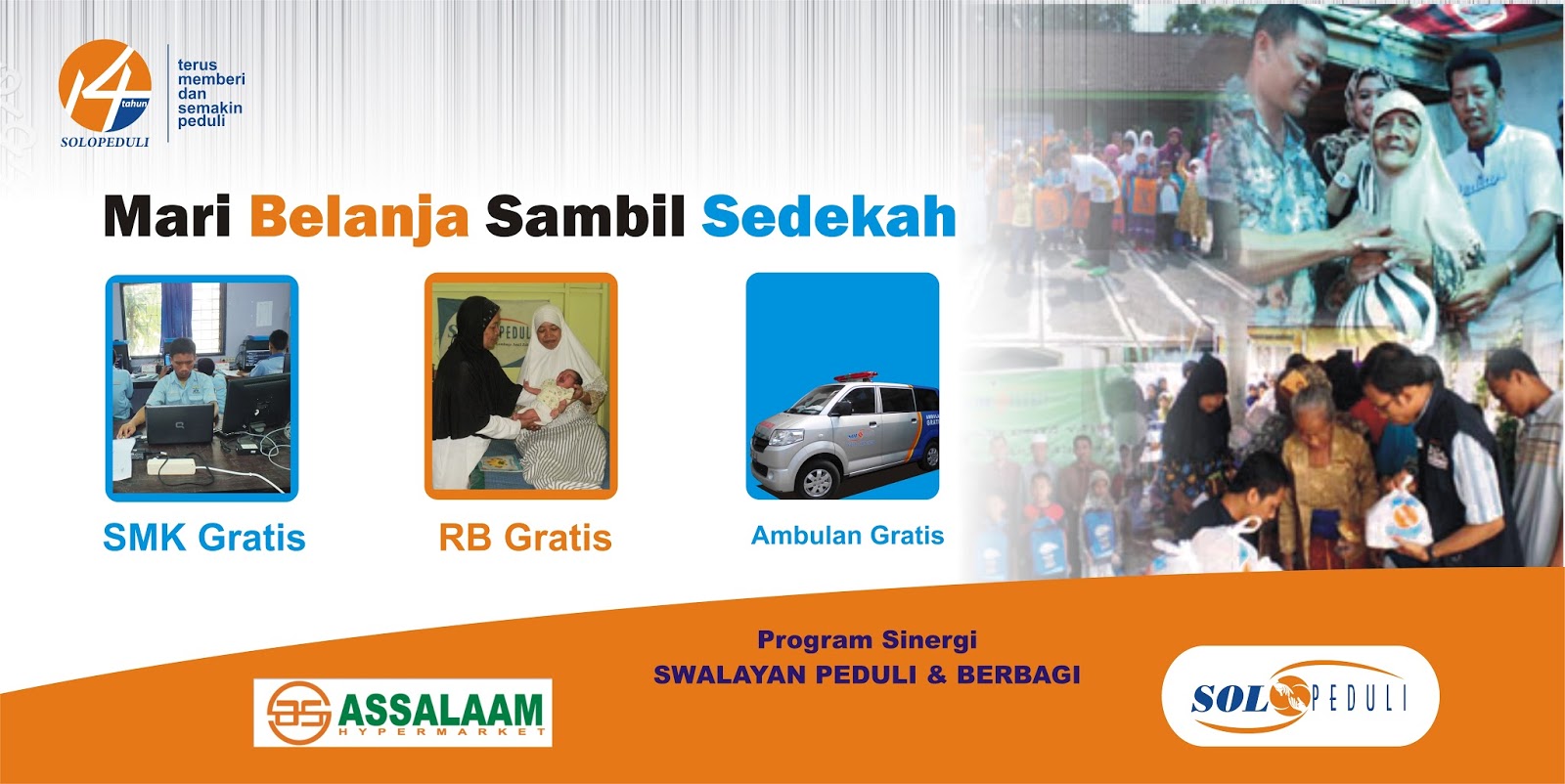 Hadila Grafika Utama: banner SWALAYAN PEDULI