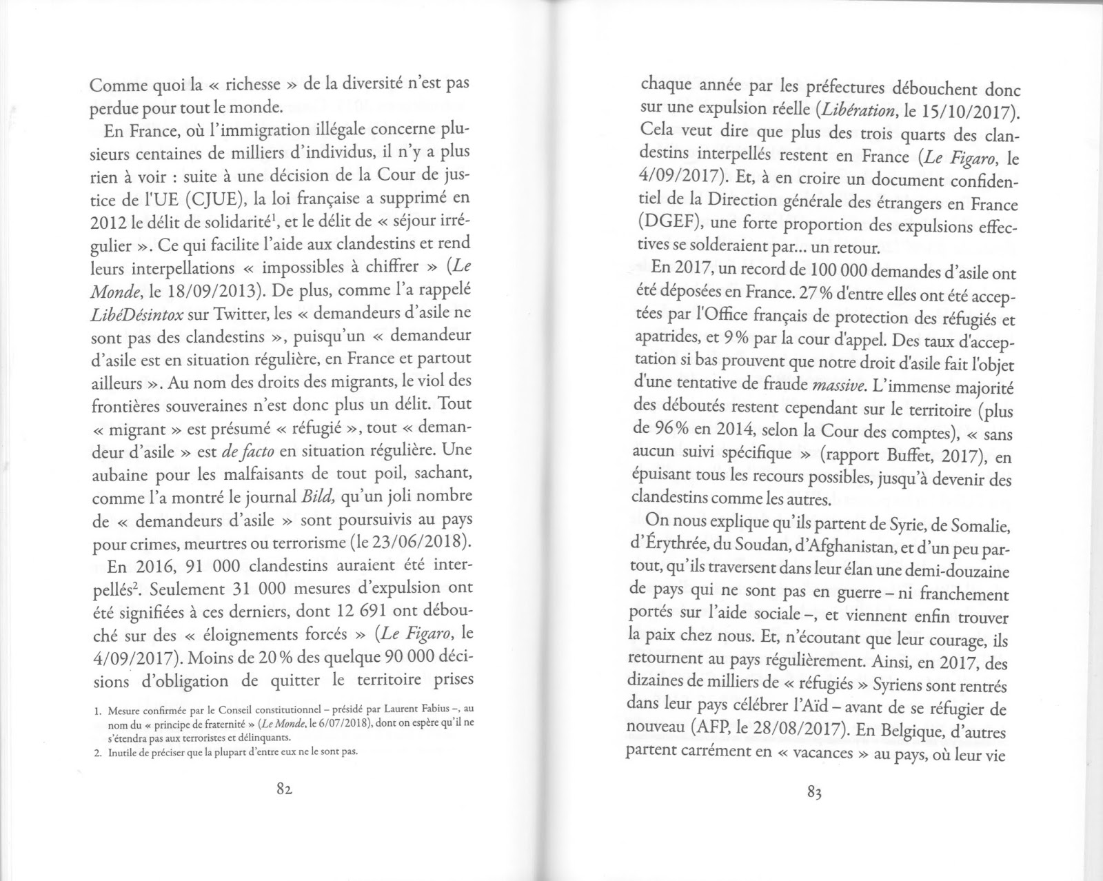 école : références: Laurent Obertone, La France interdite (2018)