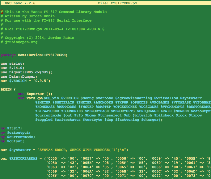 FT817COMM -- The Complete Perl Library: