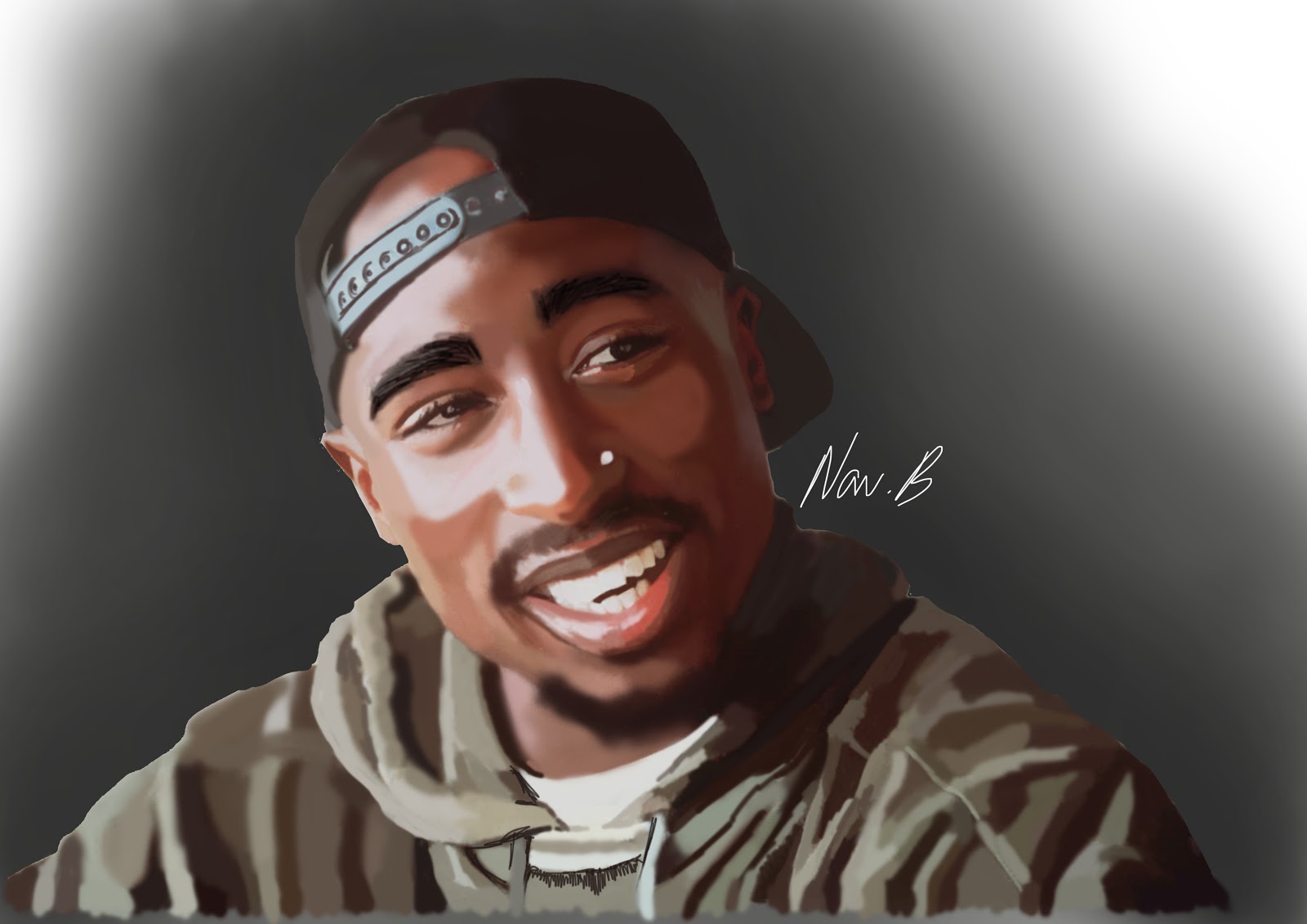 Tubbs Designs - digital sketches: Tupac Shakur - Tubbs Designs