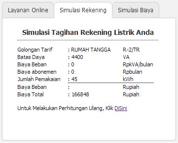 Cara menghitung pembayaran rekening listrik - Tomboldiva