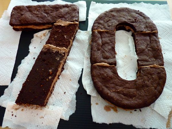 Number Cake for a 70th Birthday