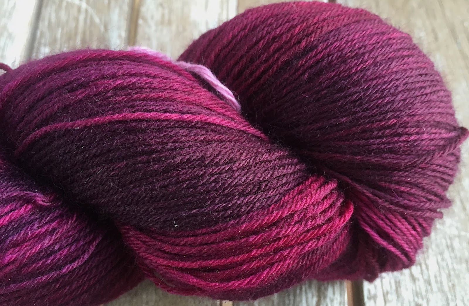 Purple Rainbow Yarns - Hand Dyed Yarns: New Hand Dyed Reddish Purple ...