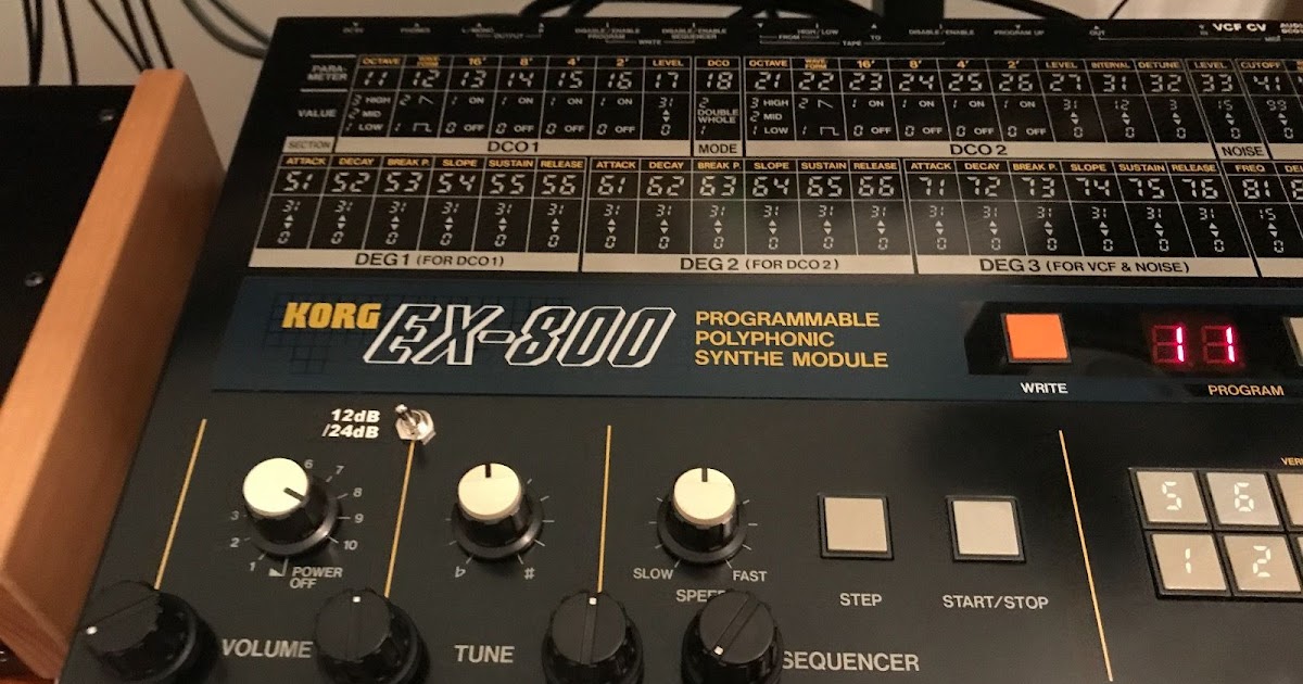 MATRIXSYNTH: Korg EX-800 Polyphonic Synth in Excellent Condition w ...