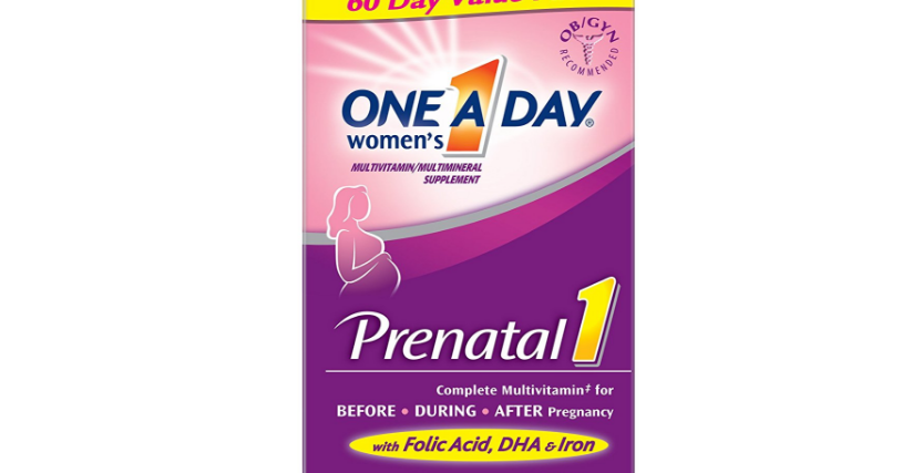 60ct One A Day Women’s Prenatal 1 Pill Multivitamin, with DHA and Folic ...