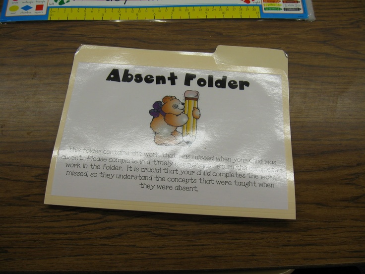 A Sea of Math: Absent Student Folders