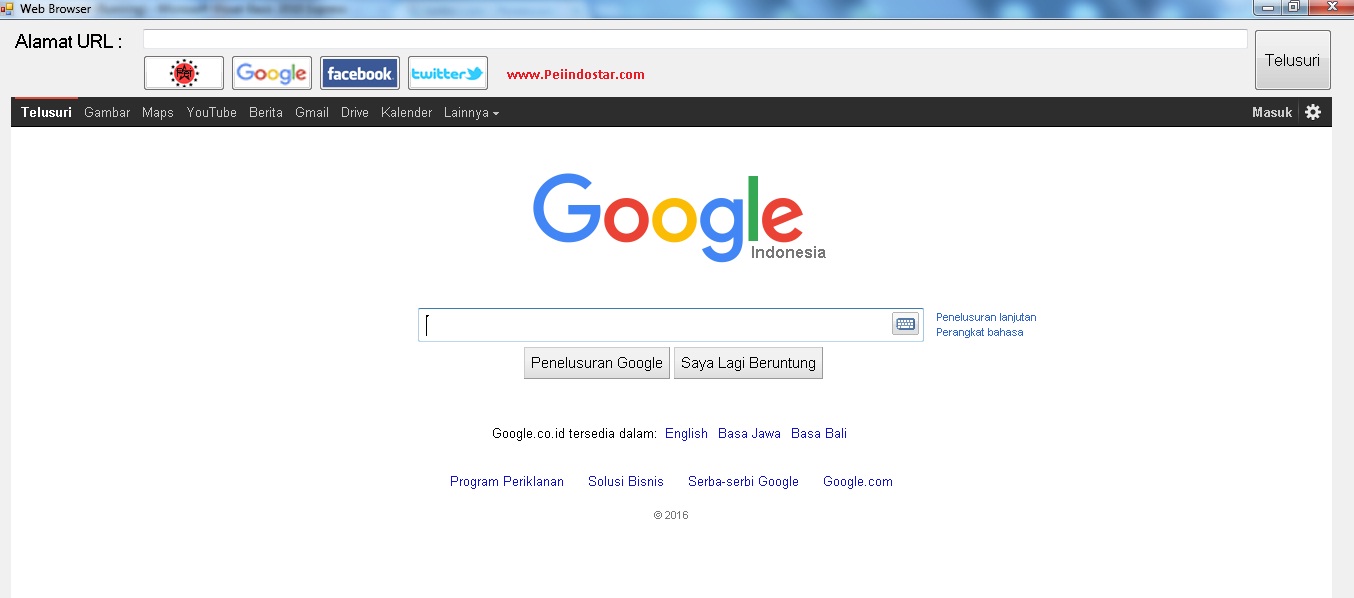 Cara Membuat Web Browser Sederhana Menggunakan Visual Studio 2010 - PeiStar