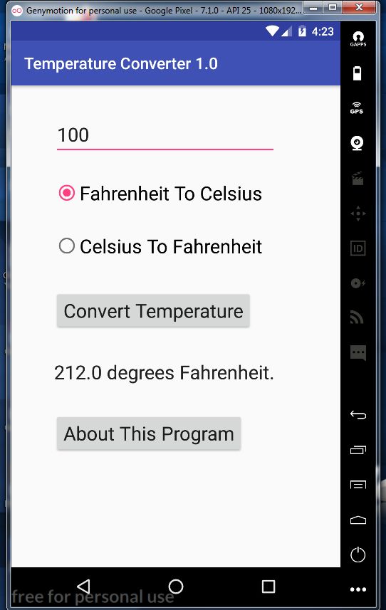 Free Programming Source Codes and Computer Programming Tutorials: Temperature Converter in Android