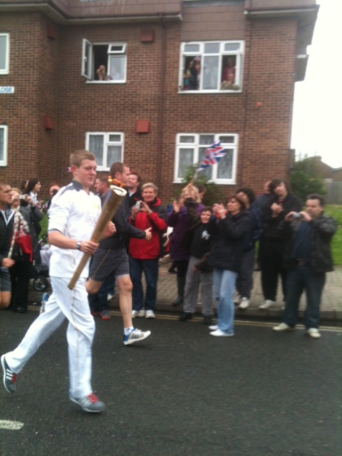 The Olympic Torch travels through Lancing | Modern Bric a Brac