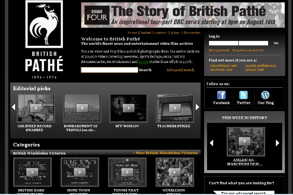 Kueponi: British Pathé: videos históricos de 1896 a 1976