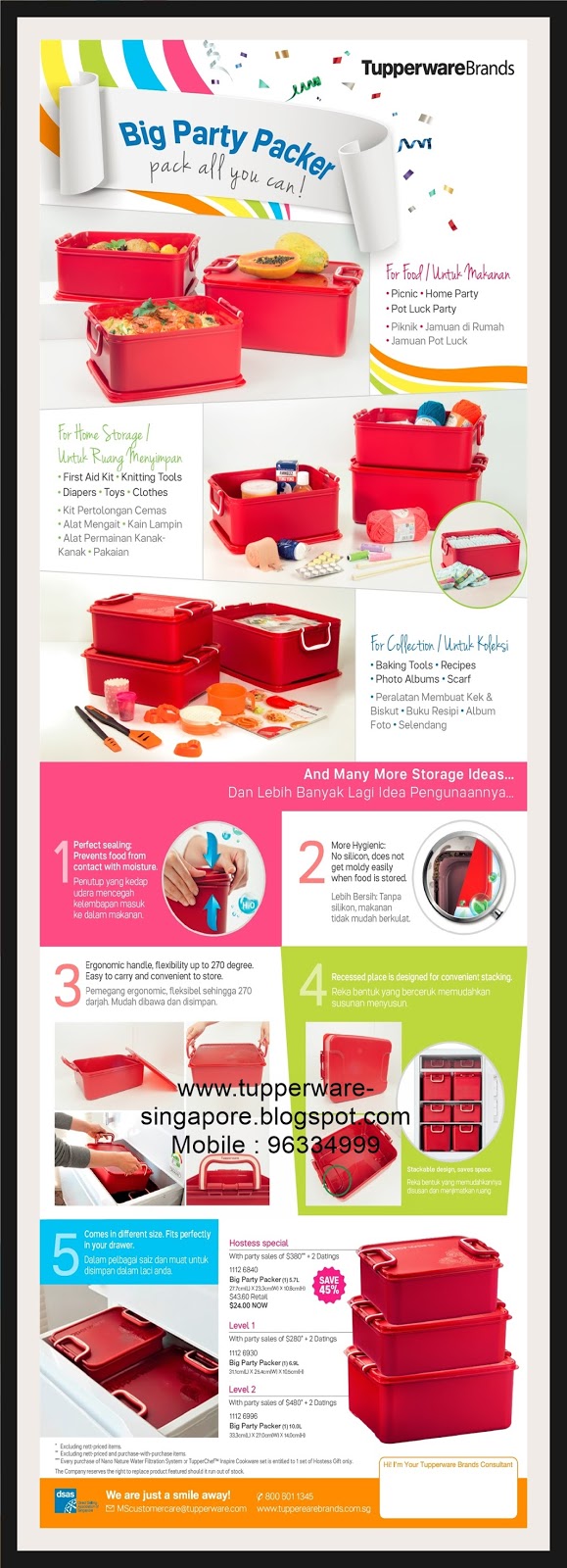 Buy Tupperware in Singapore: Free gifts with party sales - get yours now