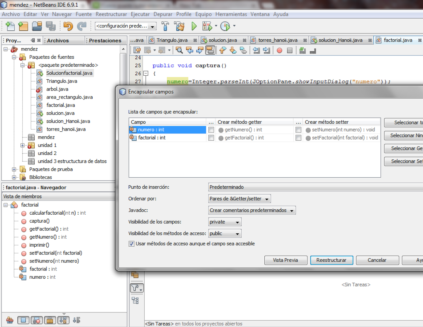 ADMINISTRACION PARA INFORMATICA: PROGRAMA FACTORIAL