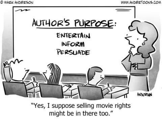 Mystery Fanfare: Cartoon of the Day: Author's Purpose