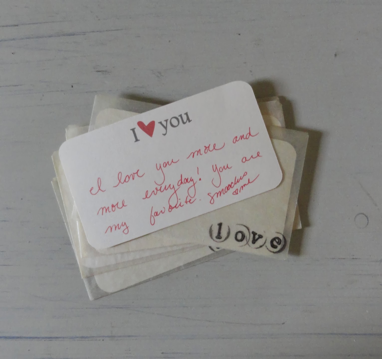 Vintage love notes with glassine stamp envelopes - Rachel Test