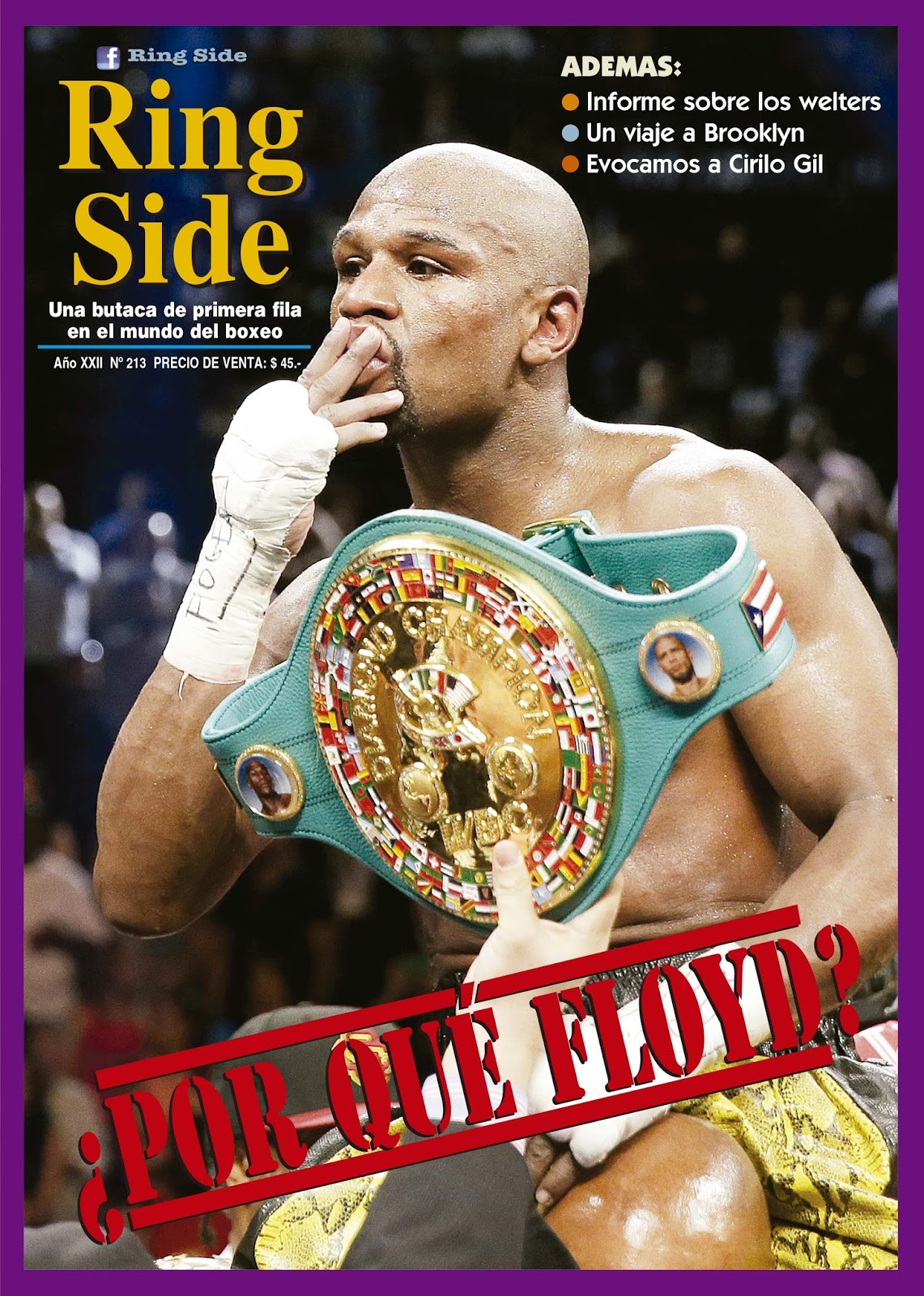 Ring Side: FLOYD MAYWEATHER, DESPUÉS DE MCGREGOR, EN LA TAPA DE REVISTA ...
