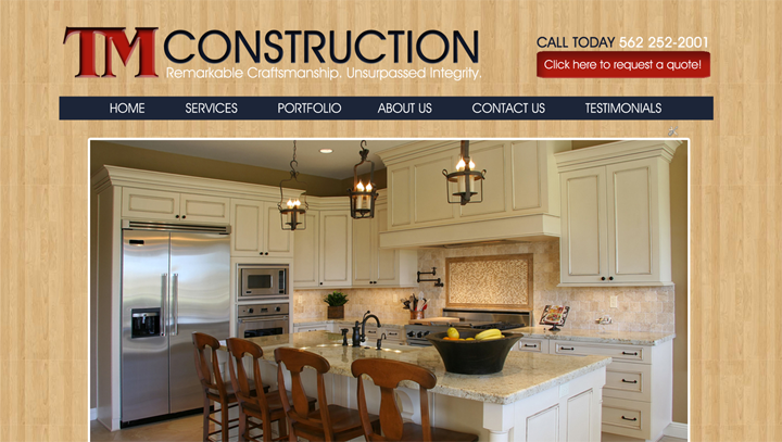 TM Construction | logo and blog design | Designs By Kassie