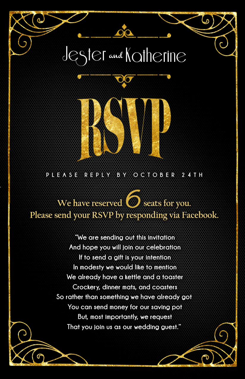 [INVITATION] Jester + Kath The Relaunch 2014 - HS Grafik Print