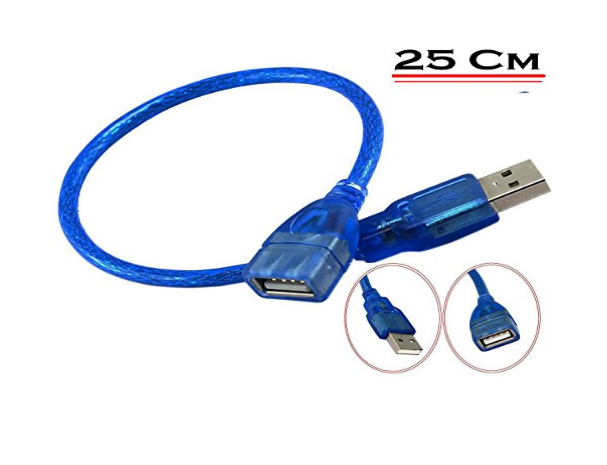 ULTRA COMPACT 25 CM USB 2.0 MALE TO FEMALE EXTENSION CABLE
