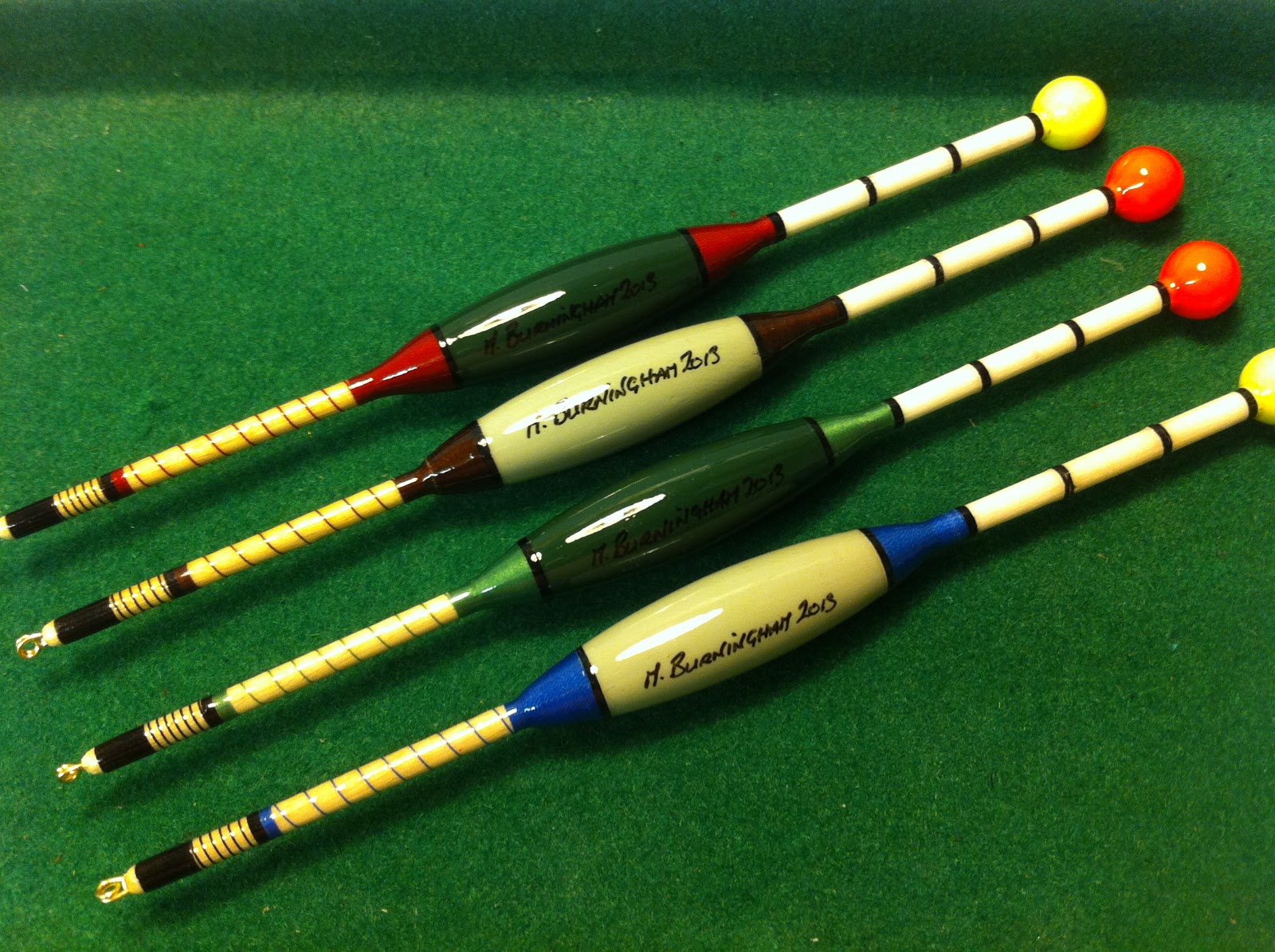 Handmade Fishing Floats by Mark Burningham.: Just finished this mixed ...