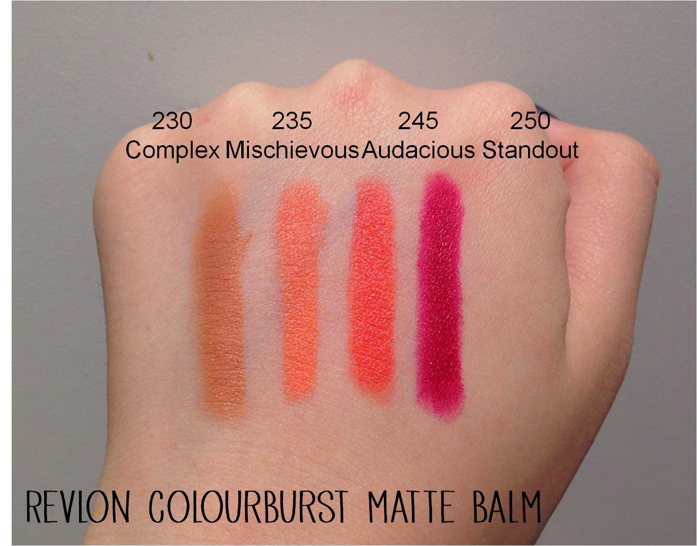 Revlon ColourBurst Matte Balm Swatches | MyStyleBite