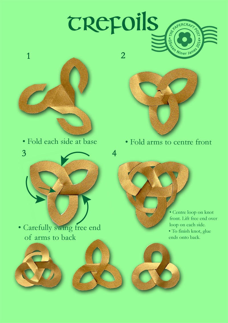 The Papercraft Post: Foldable Celtic Knot Embellishments