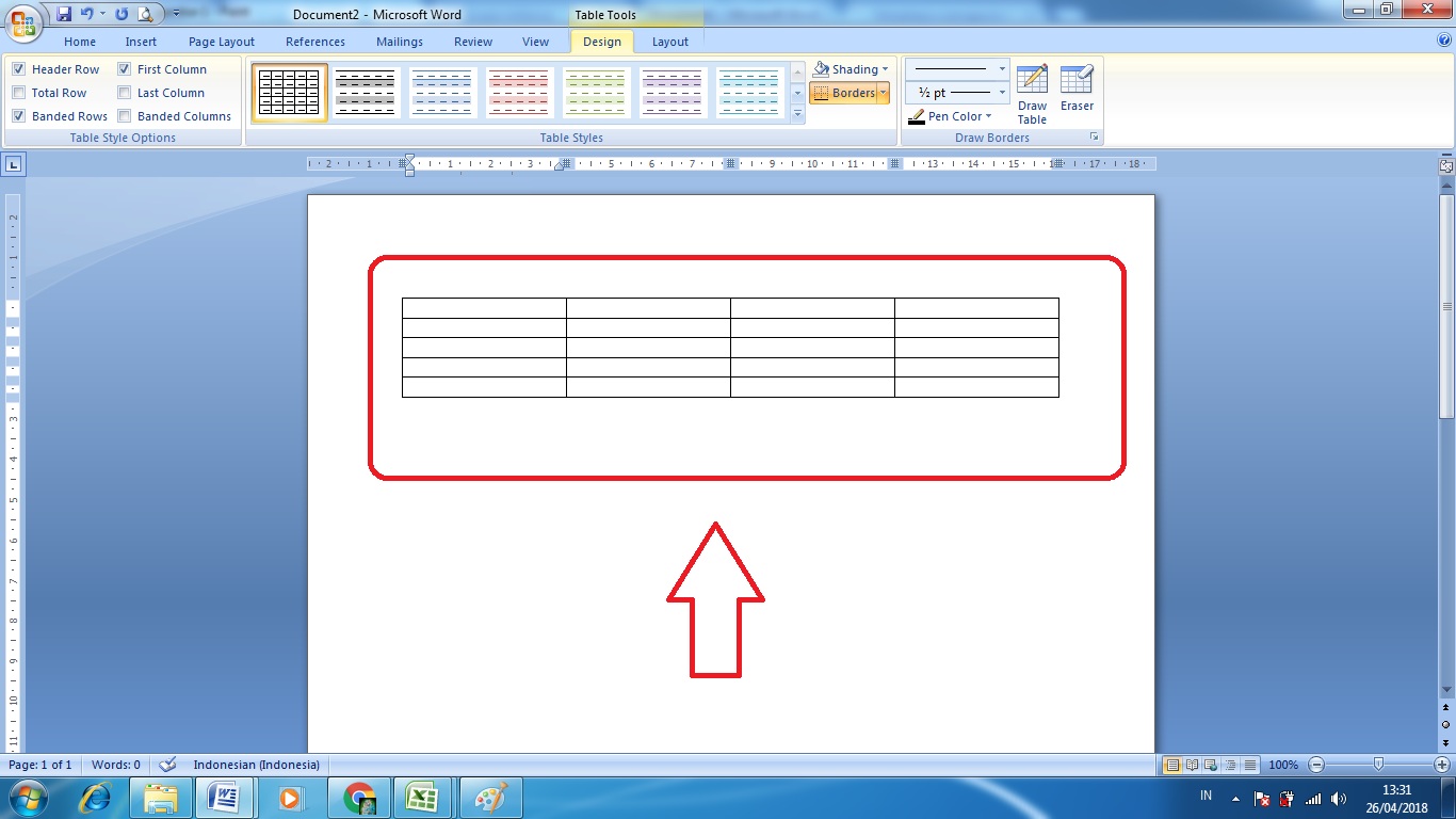 BELAJAR: CARA MEMBUAT TABEL PADA MICROSOFT WORD