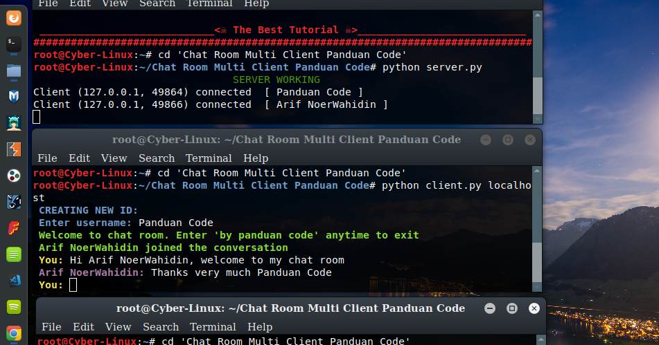 Chat Room Multi Client Python Terbaru Belajar Socket