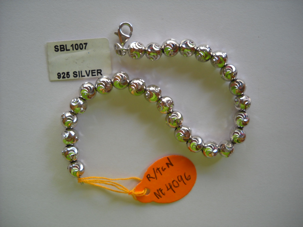 .: Rantai Tangan Perak Saduran Emas Putih