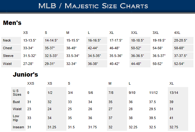 B&C Sports: Size Charts