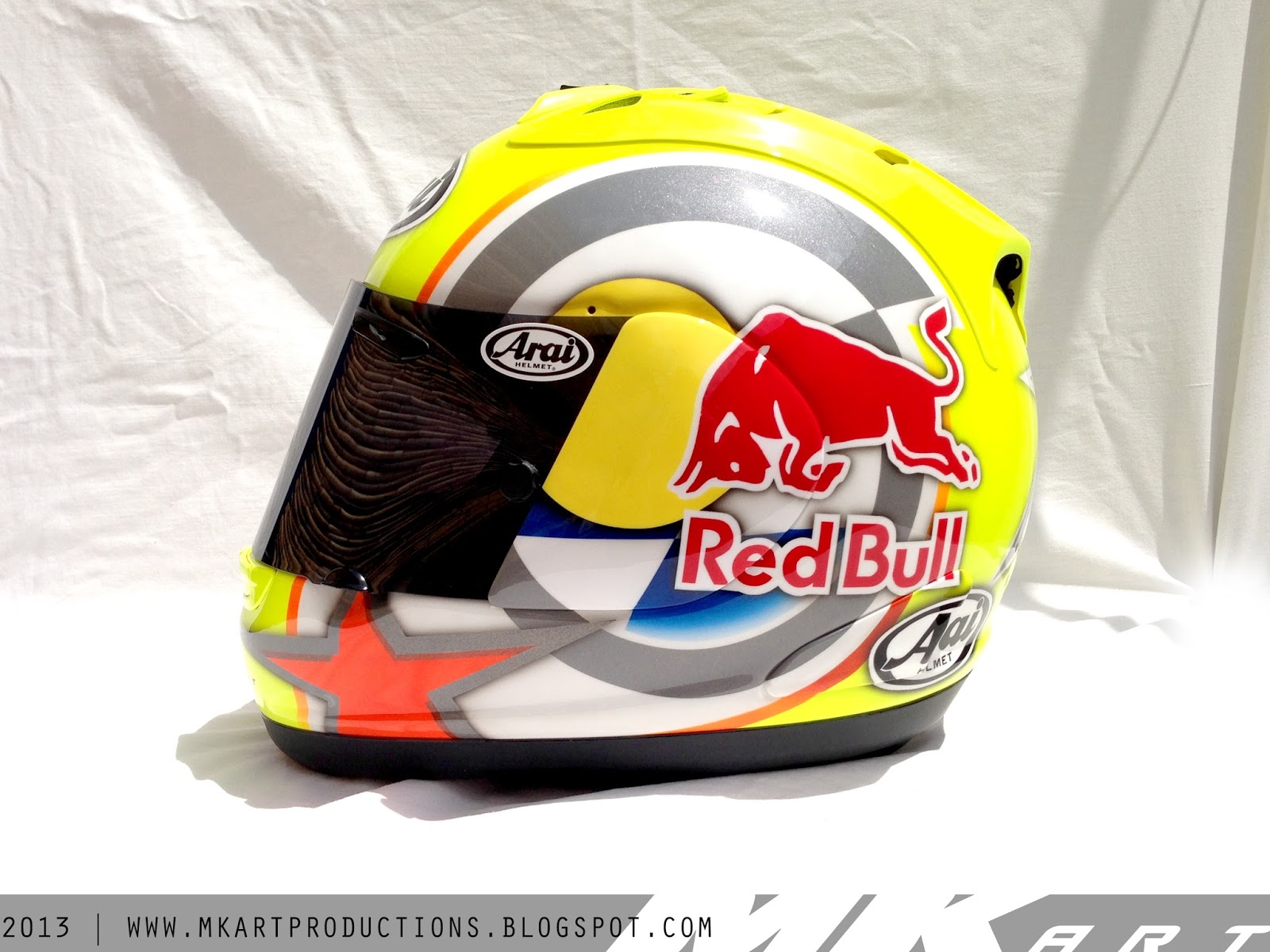 Racing Helmets Garage: Arai RX-GP "JP Redbull" 2013 by MK Art Productions