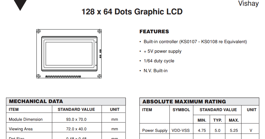 Arduino and 128x64 GLCD | Mikro Arduino