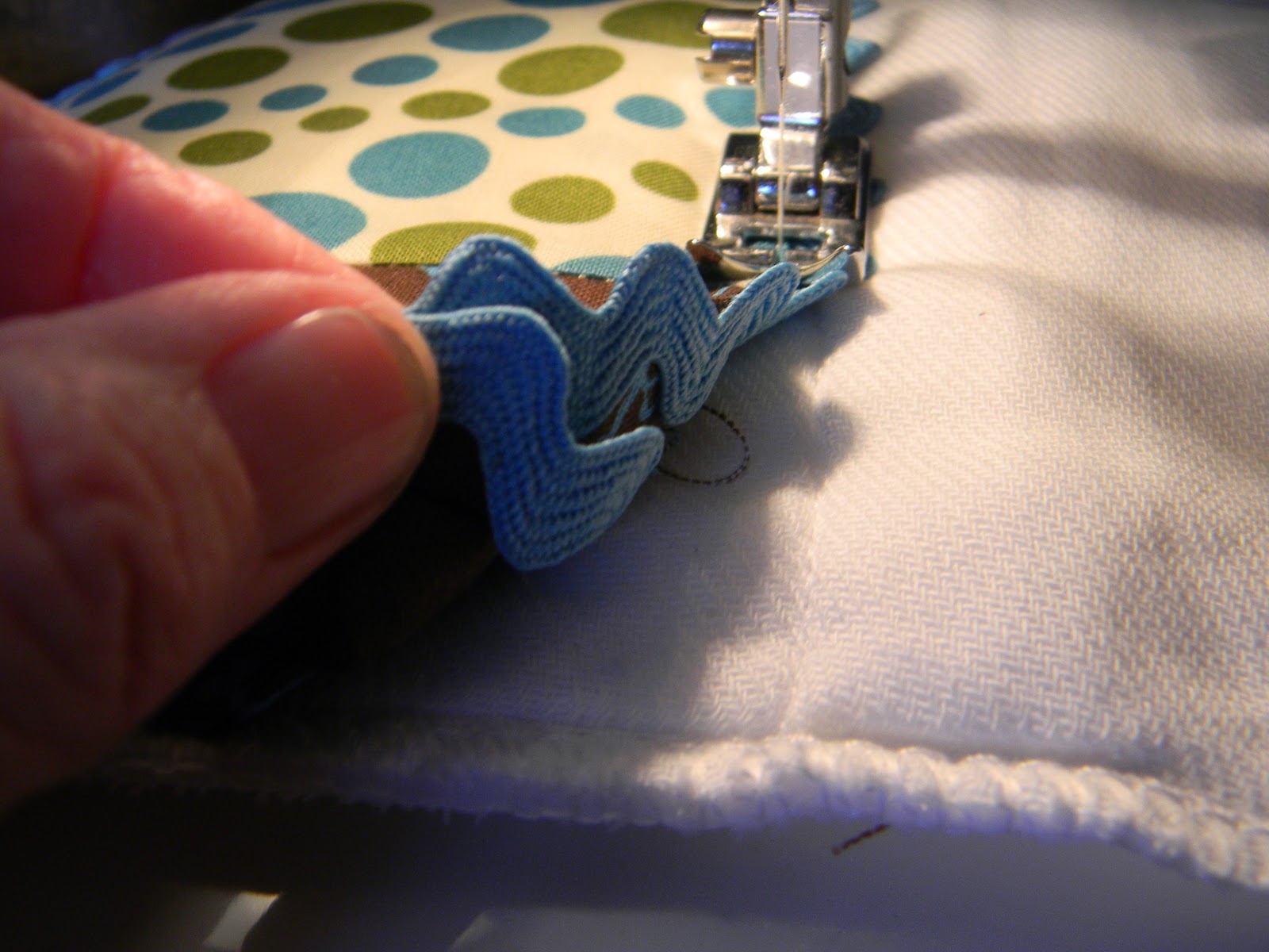 ...friends, family & east tennessee: Add some rick-rack to burp cloth!