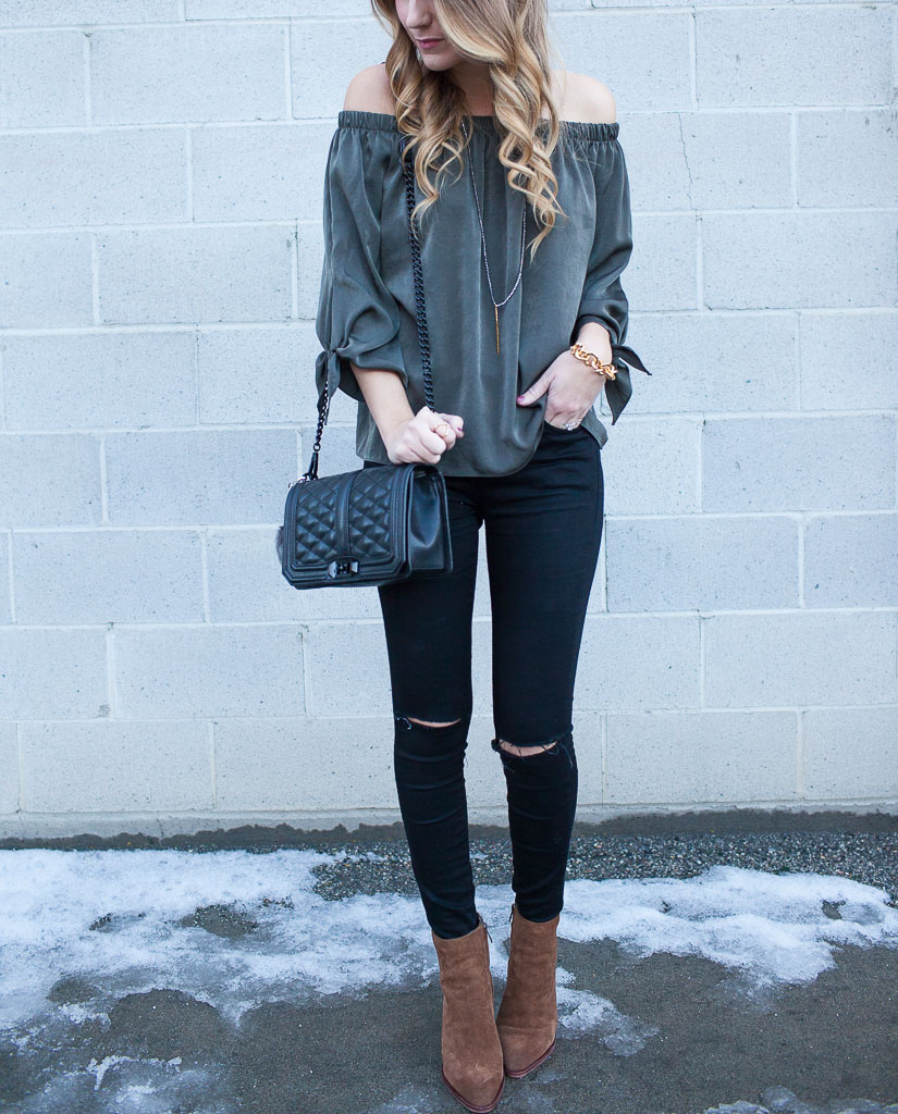 How to Style an Off the Shoulder Top This Winter | Twenties Girl Style ...