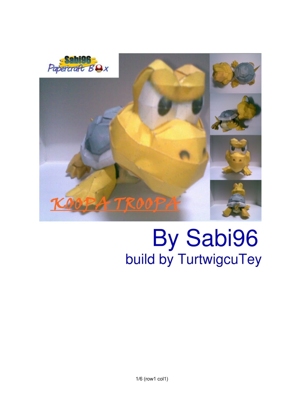 Bibi Leitura : PaperCraft Super Mario - Koopa