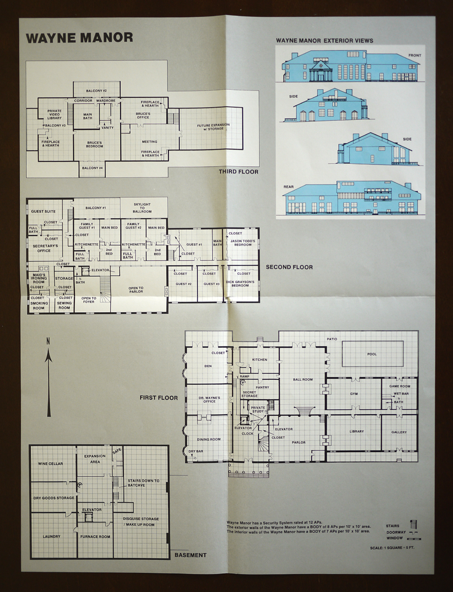 Wayne Manor Floor Plans