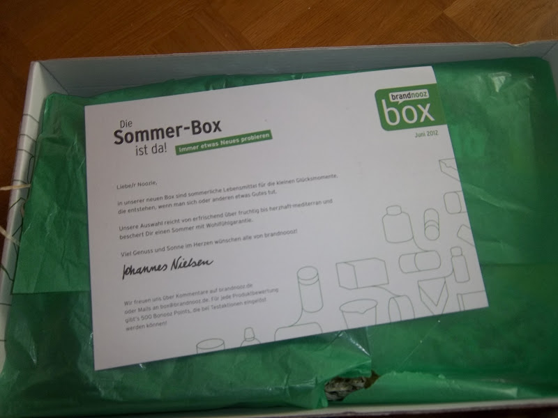 Heike's Teststübchen: brandnooz-die Sommer Box ist da
